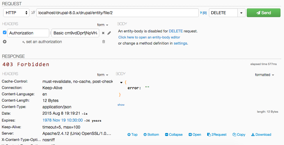 File needs CRUD permissions to make REST work on entity/file/{id} [#2310307] | Drupal.org